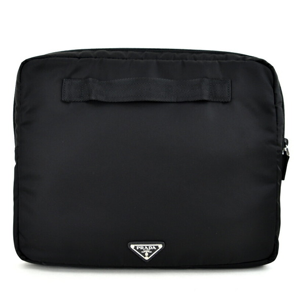 Prada | Bags | Prada Nylon Computer Bag Laptop Pouch Black | Poshmark